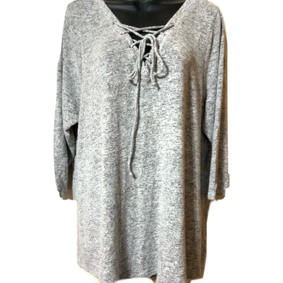 Lane Bryant | Tops | Lane Bryant Criss Cross Front Top | Poshmark